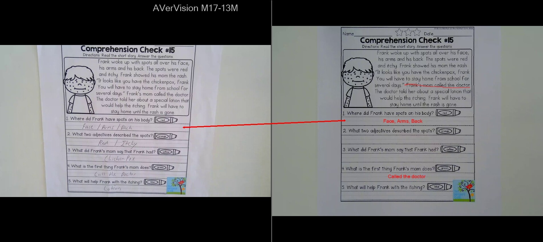 Using a Visualiser for Front End Feedback - Elementary Technology